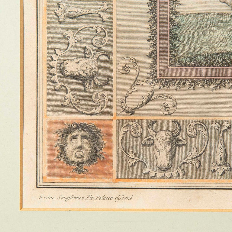 Large 18th Century Grand Tour Print Etching For Sale at 1stDibs