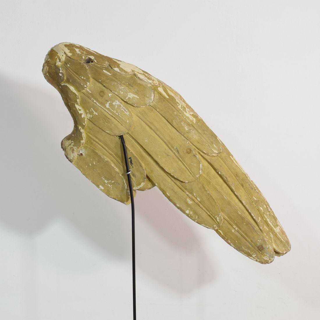 Large 18th Century, Italian Carved Wooden Wing of a Baroque Angel at ...