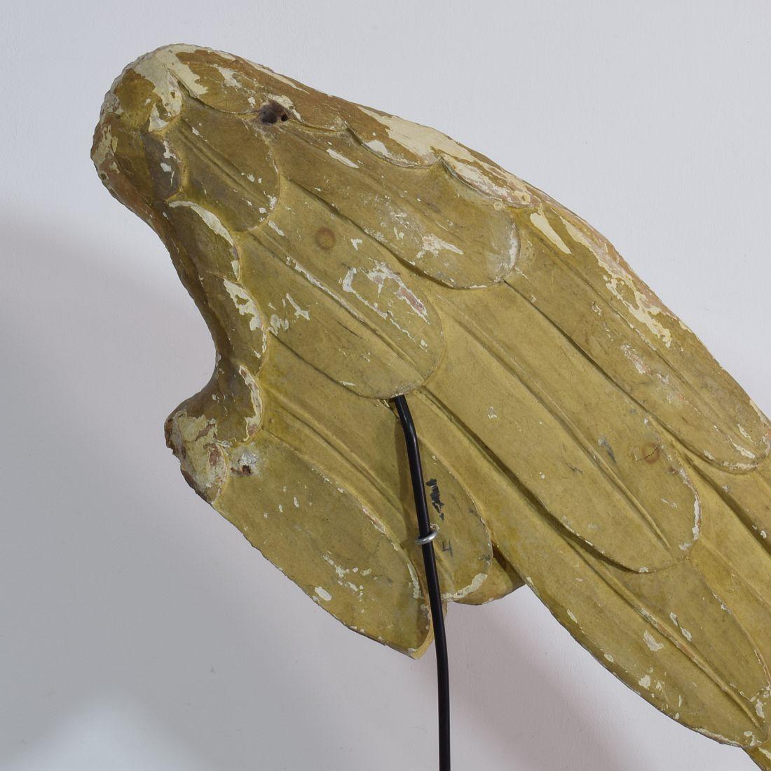 Large 18th Century, Italian Carved Wooden Wing of a Baroque Angel at ...