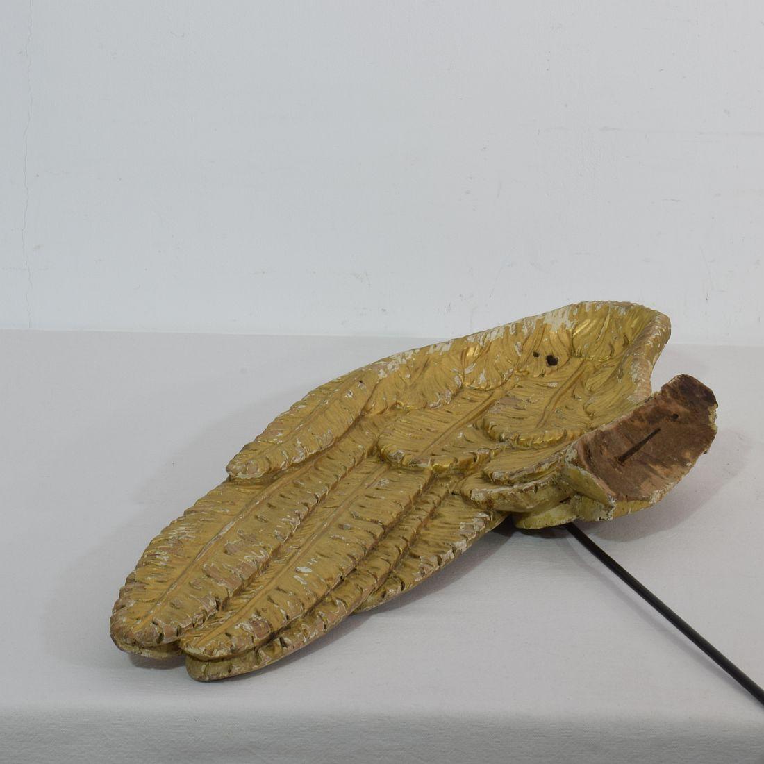 Large 18th Century, Italian Carved Wooden Wing of a Baroque Angel at ...