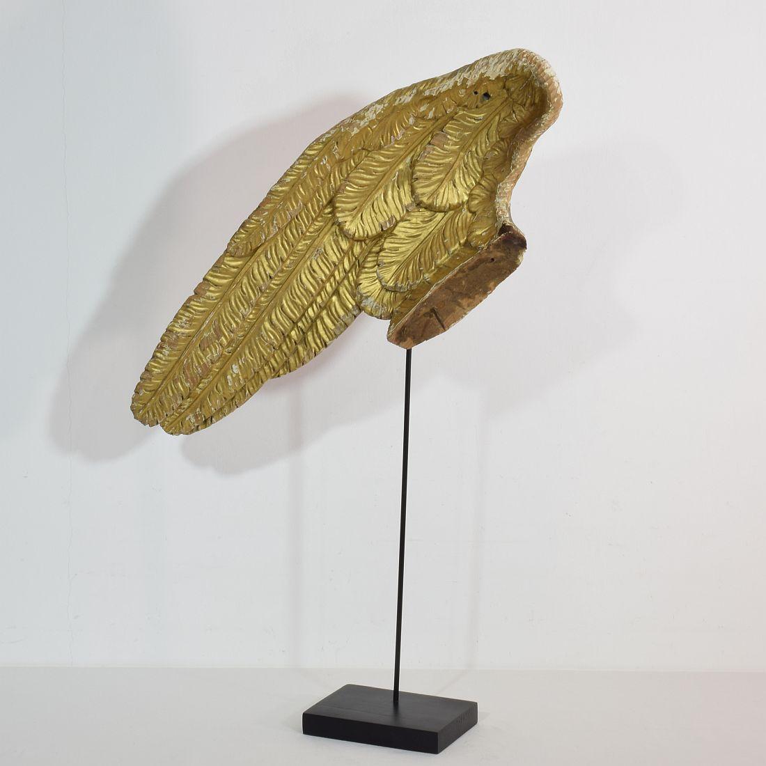 Large 18th Century, Italian Carved Wooden Wing of a Baroque Angel at ...