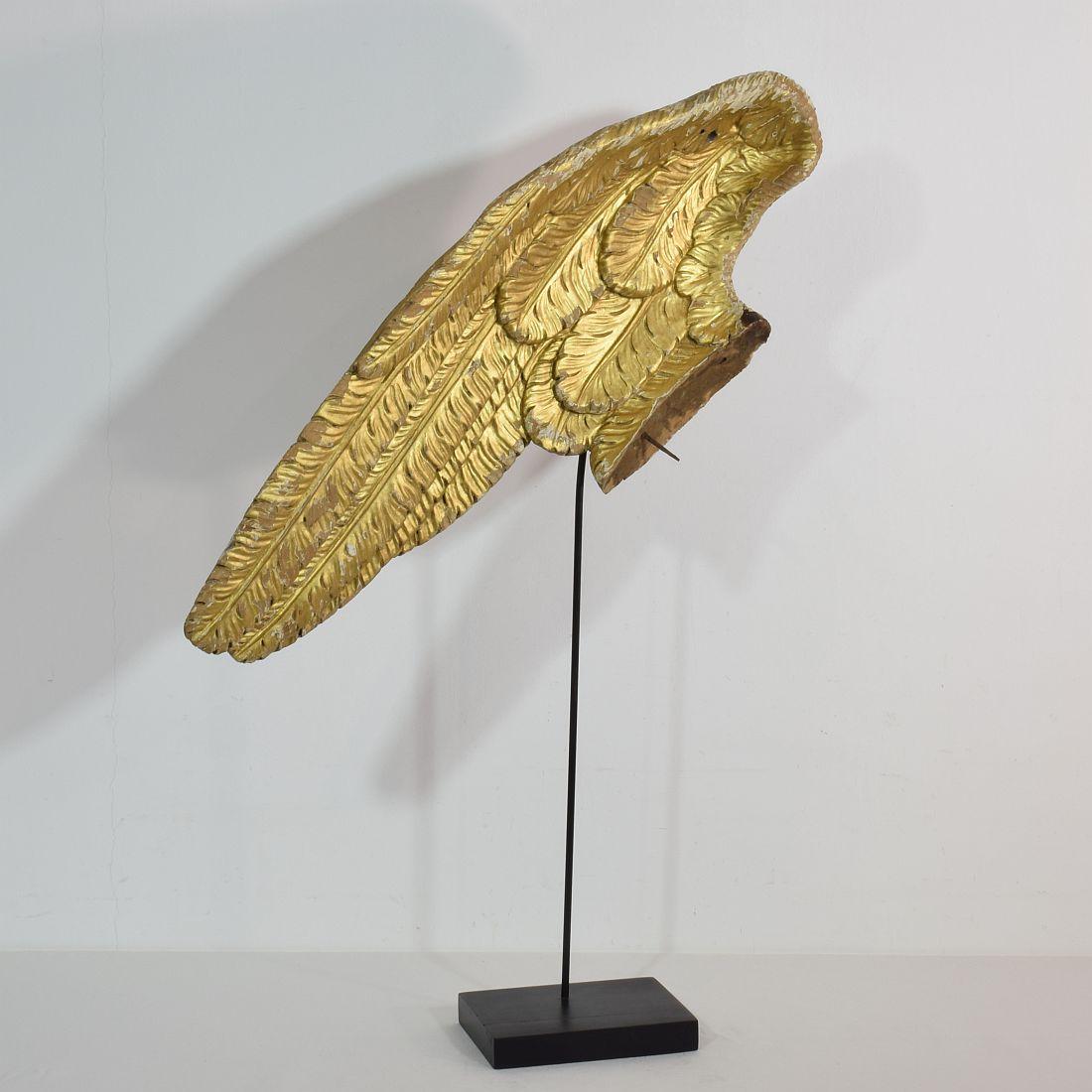 Large 18th Century, Italian Carved Wooden Wing of a Baroque Angel at ...