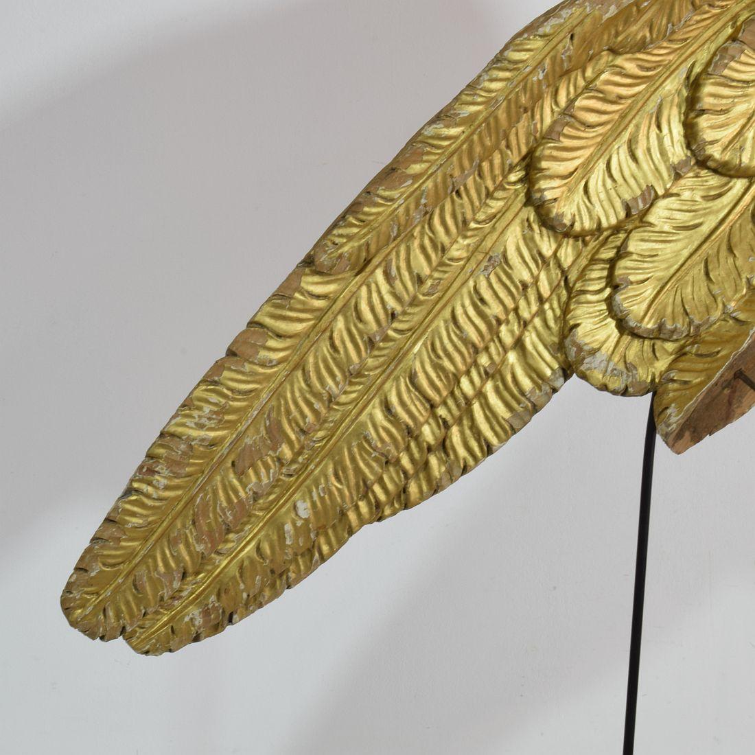 Large 18th Century, Italian Carved Wooden Wing of a Baroque Angel at ...