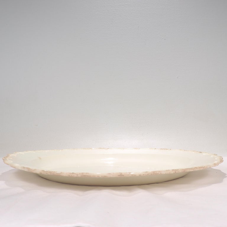 Large 18th Century Leeds/Staffordshire English Creamware Charger or ...