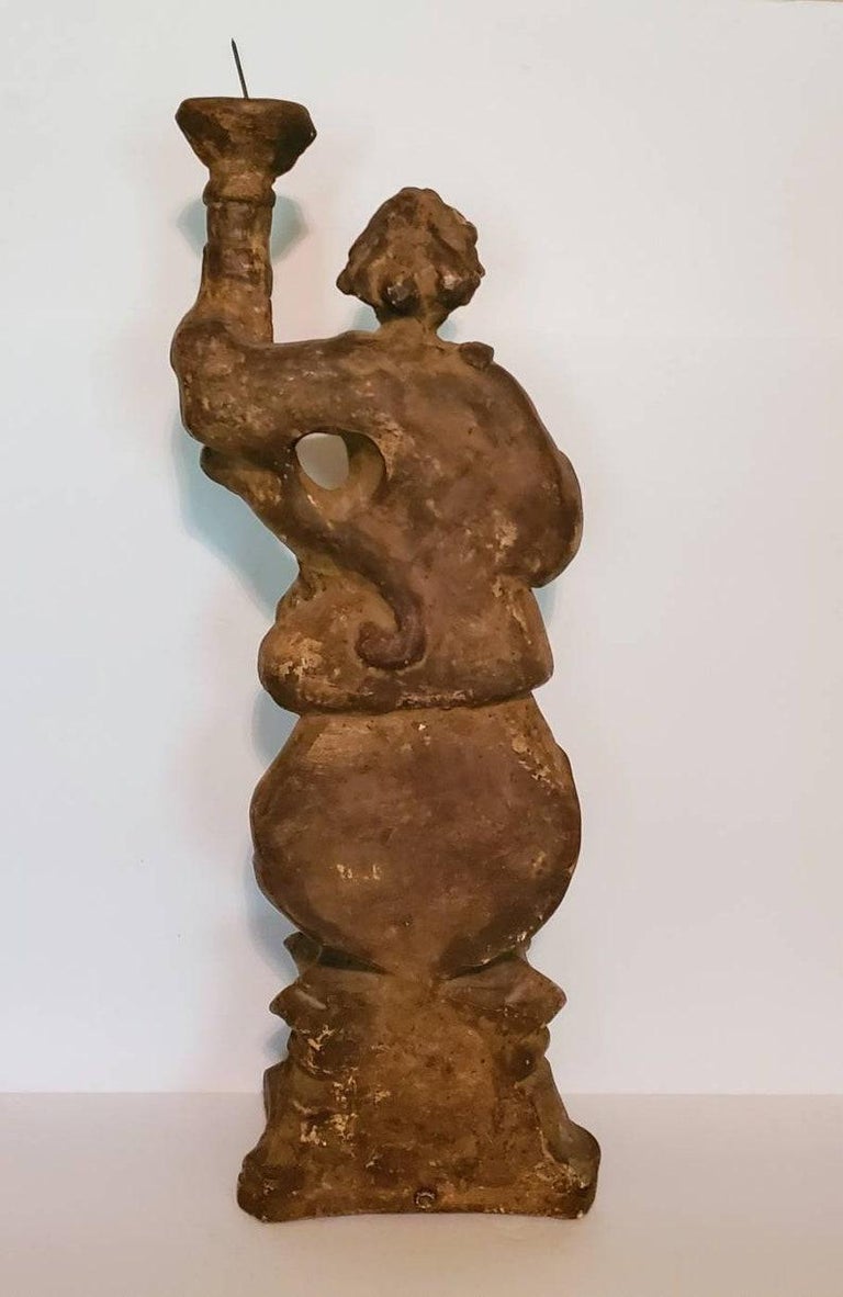 Large 18th Century Spanish Colonial Santos Torchère For Sale at 1stDibs