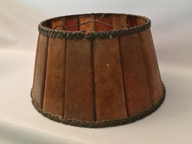 Large 1920s Pleated Mica Lamp Shade at 1stDibs