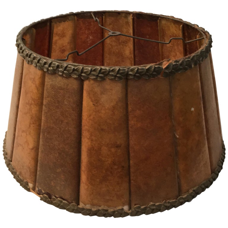 Large 1920s Pleated Mica Lamp Shade at 1stDibs