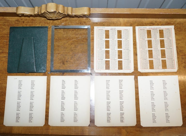 Large 1929 Sterling Silver Asprey London Year to View Desk Art Calendar ...