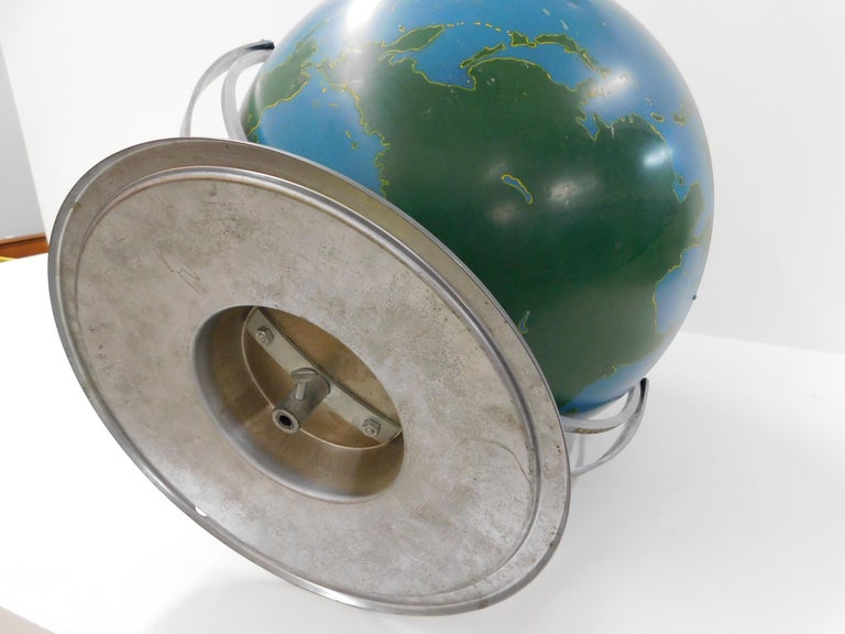 Large 1940s A.J. Nystrom Aviation Military Training Rotating World ...