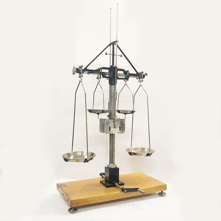 Large 1940s Vintage Industrial Apothecary Laboratory Teaching Scale ...