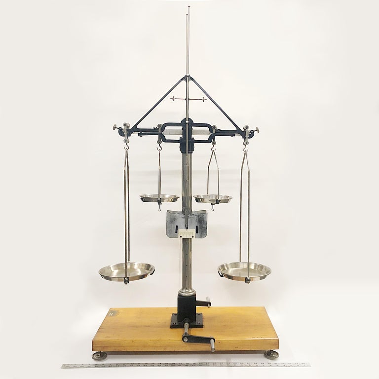 Large 1940s Vintage Industrial Apothecary Laboratory Teaching Scale ...