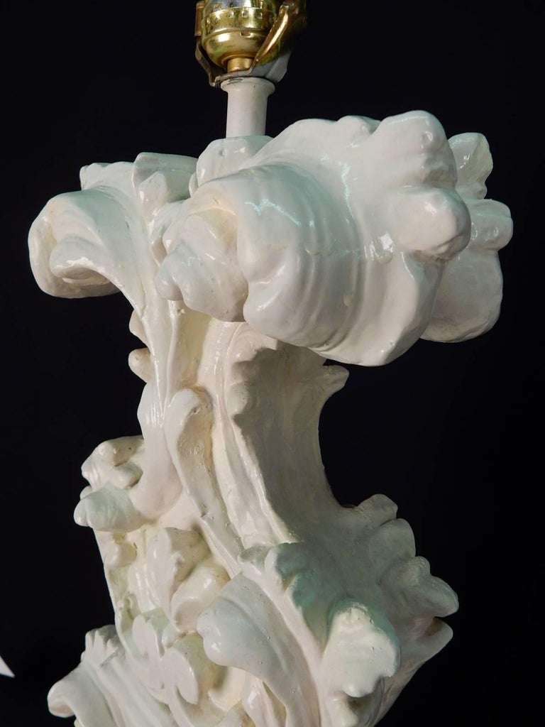 Large 1950s Dorothy Draper Baroque Element Table Lamps For Sale at 1stDibs