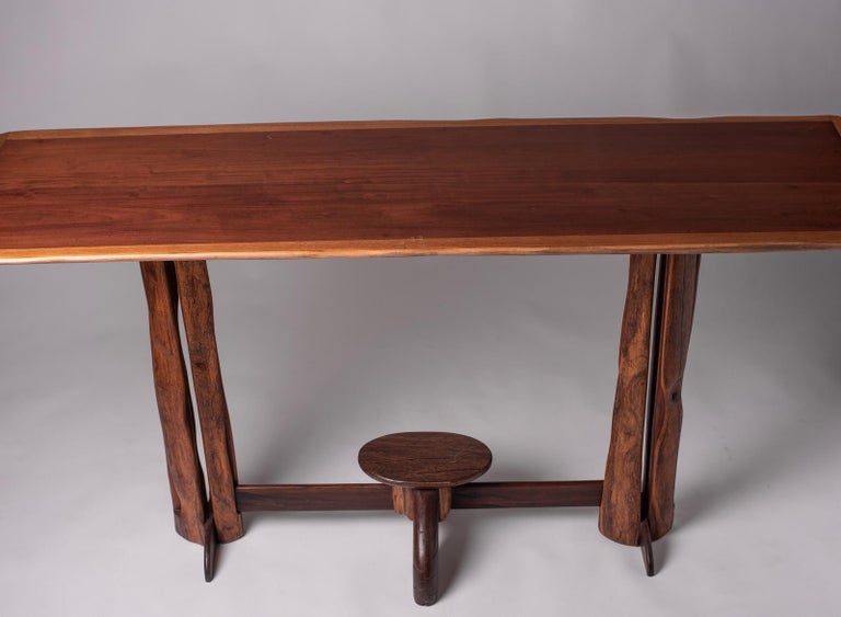 Large 1960s Brazilian Brutalist Console in Solid Wood at 1stDibs ...