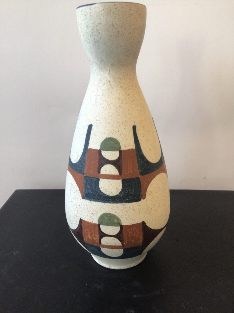 Large 1960s Lapid Israeli Ceramic Vase For Sale at 1stDibs