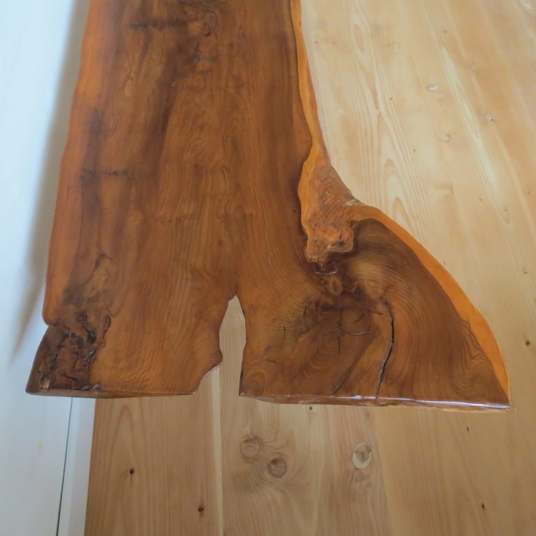 Large 1960s Yew Wood Waney Edge Live Edge Natural Coffee Table at ...