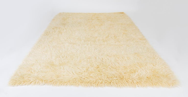 Large 1970s Flokati Area Rug at 1stDibs