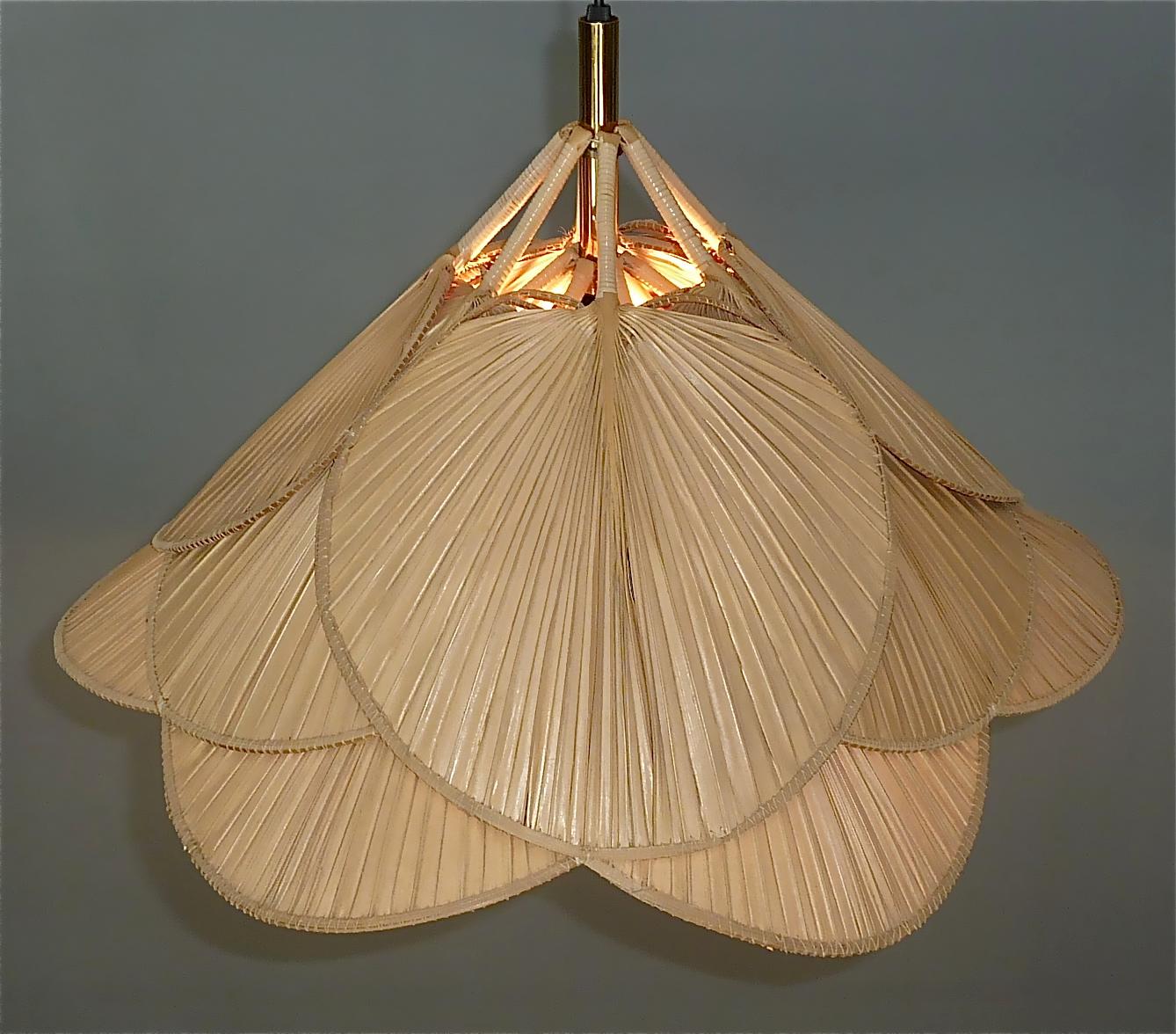 Large 1970s Ingo Maurer Style Organic Pendant Light Flower Lamp ...