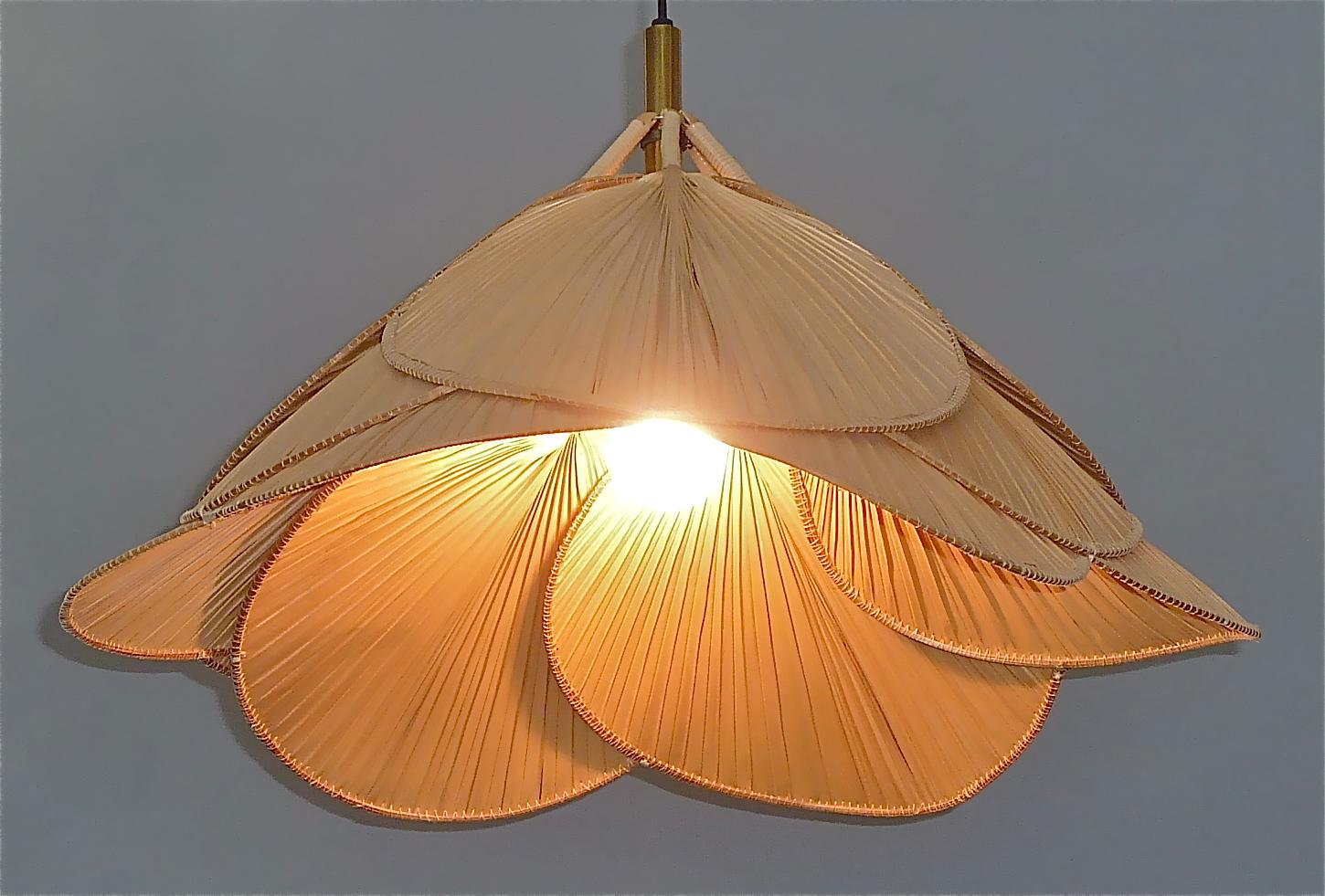 Large 1970s Ingo Maurer Style Organic Pendant Light Flower Lamp ...