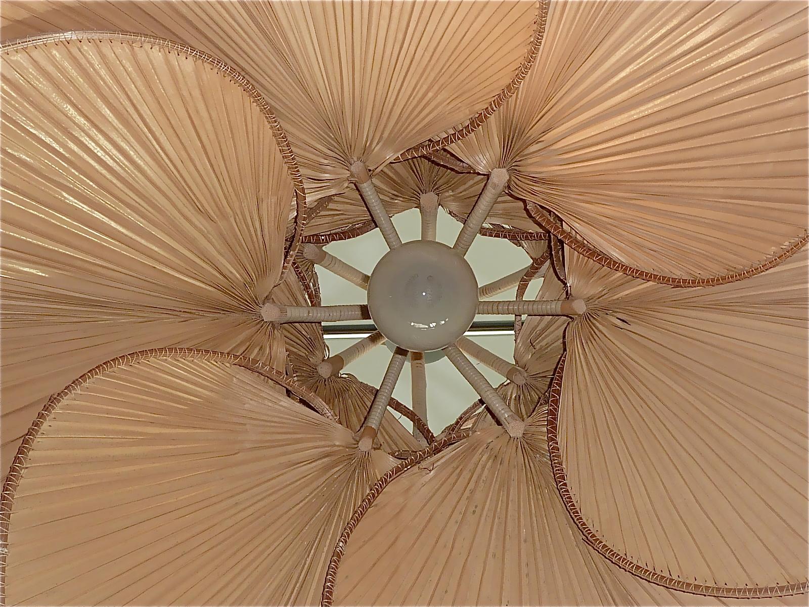 Large 1970s Ingo Maurer Style Organic Pendant Light Flower Lamp ...