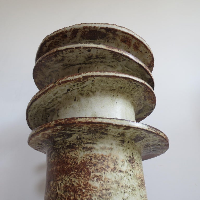 Large 1970s Studio Pottery Sculpture Vase by Maggie Fisher Cornwall ...