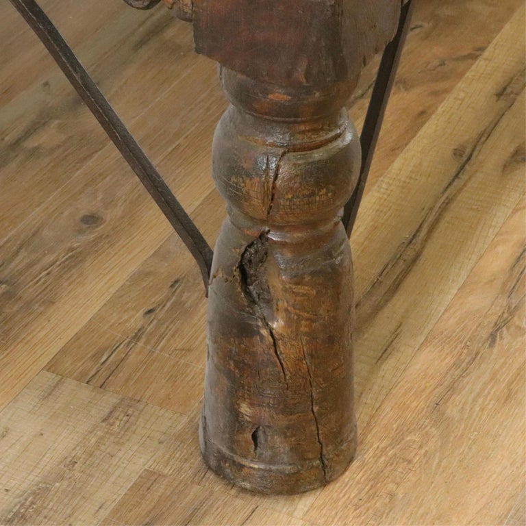 Large 19C Rustic Indian Carved Wood Coffee Table For Sale at 1stDibs ...