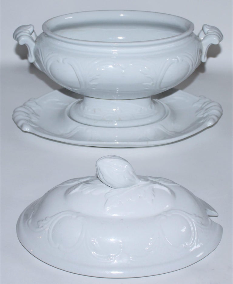 Large 19th C Tureen w/ Lid and Tray For Sale at 1stDibs