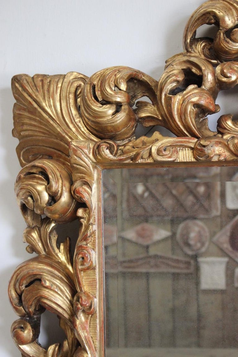 Large 19th Century French Gilded Mirror at 1stDibs