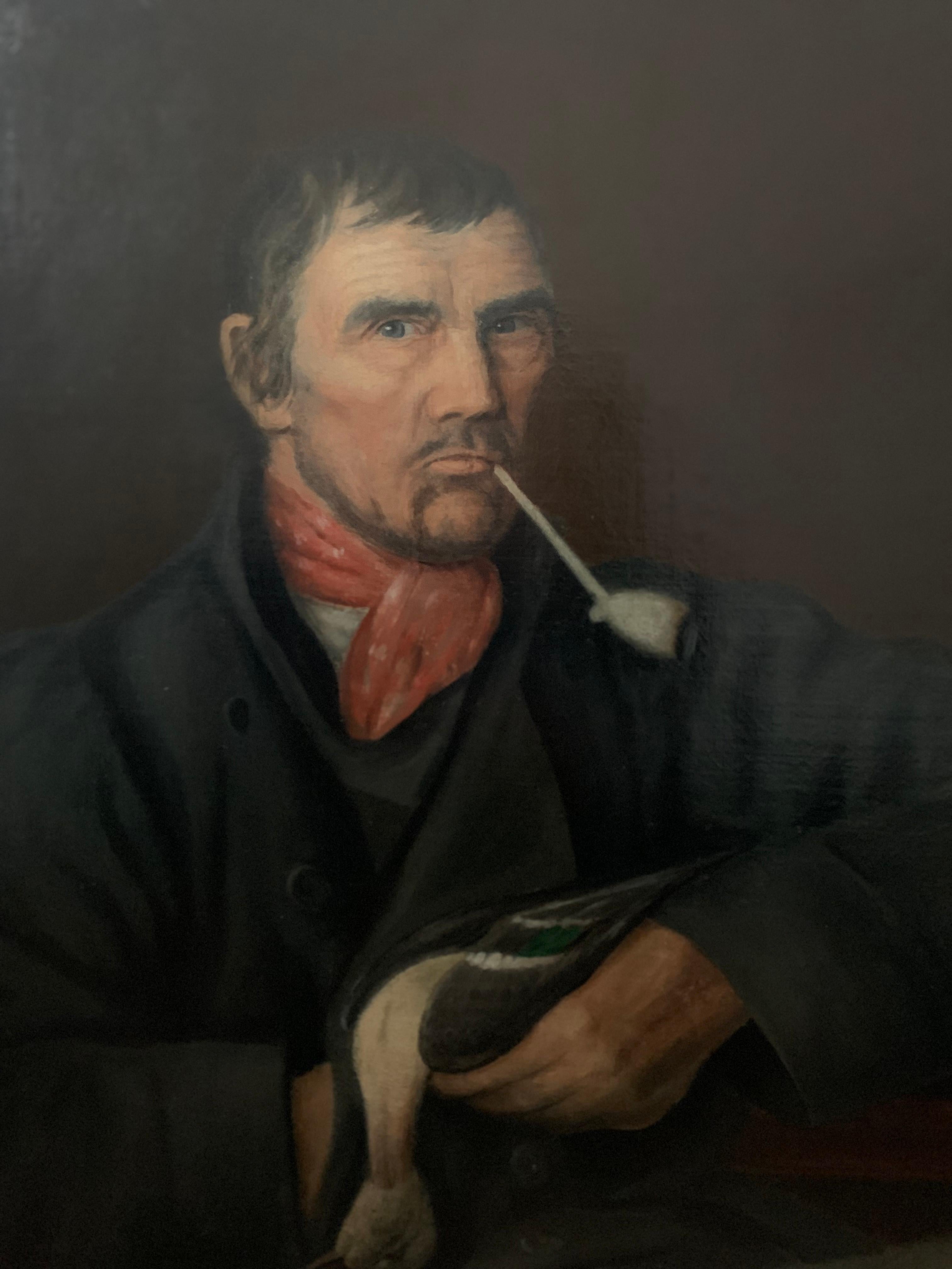 Large 19th Century Antique Dutch Oil Painting Portrait at 1stDibs