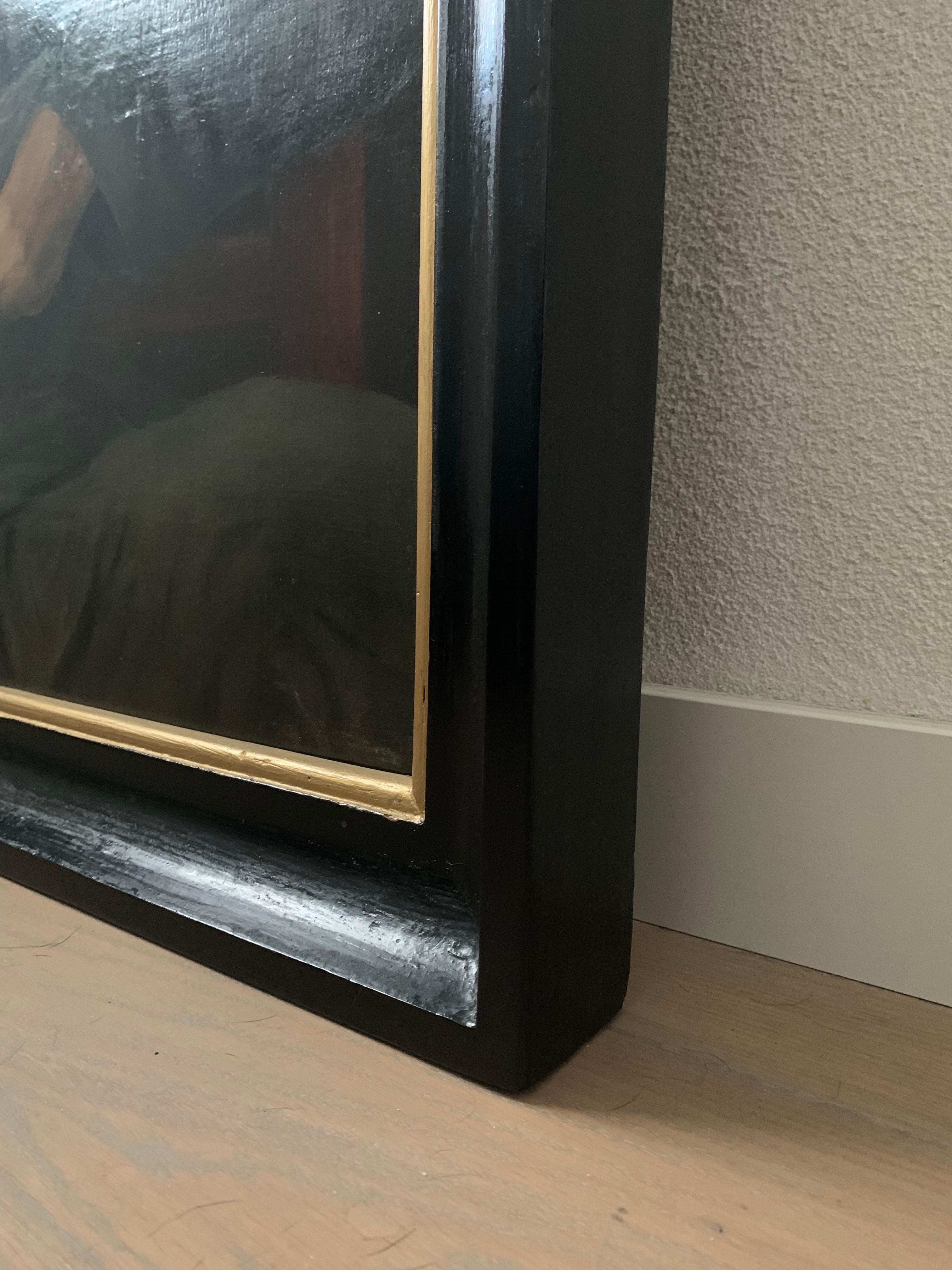 Large 19th Century Antique Dutch Oil Painting Portrait at 1stDibs
