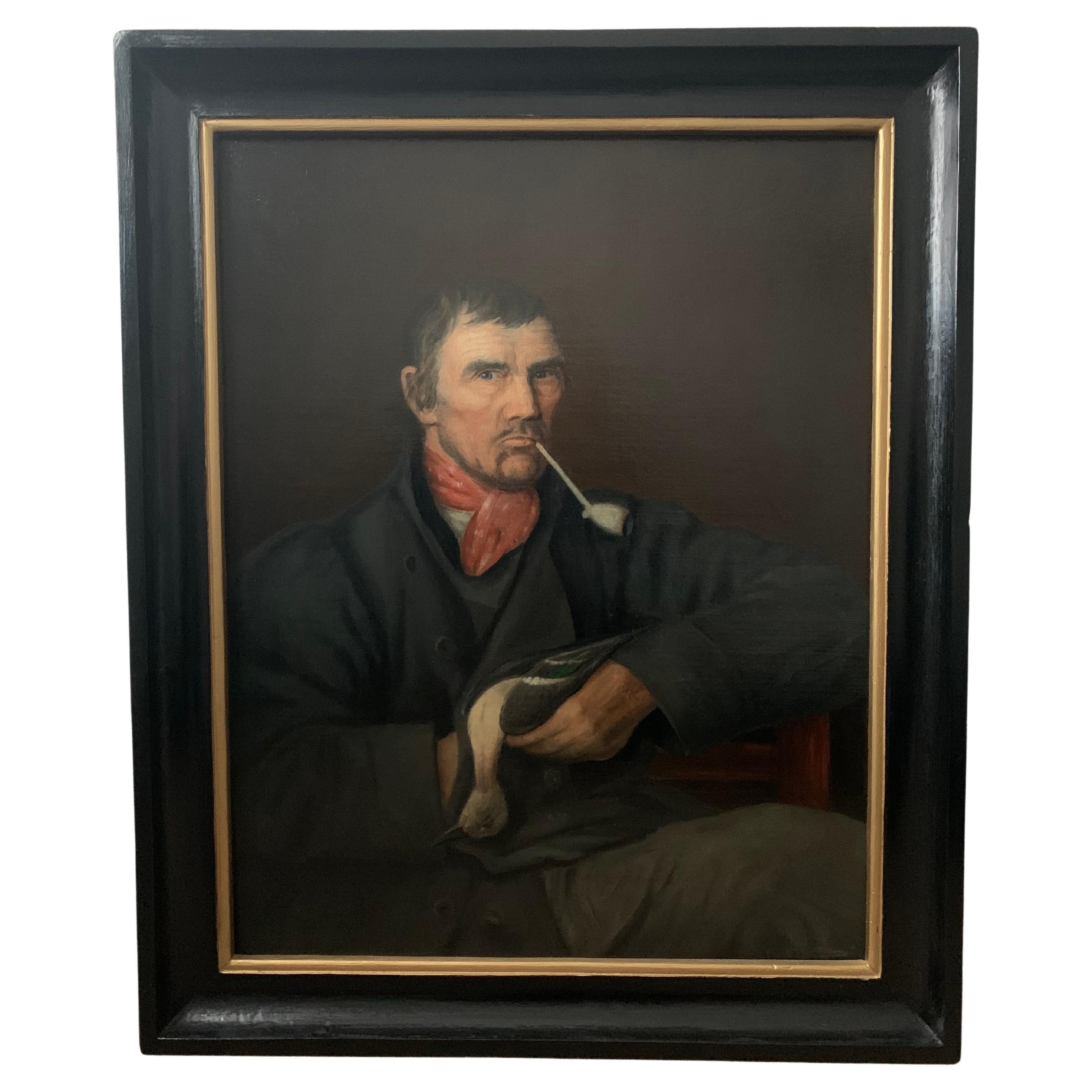 Large 19th Century Antique Dutch Oil Painting Portrait at 1stDibs