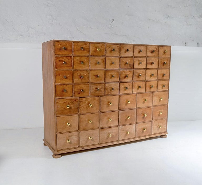 Large 19th Century Bank of 50 Haberdashery Drawer Storage Seed Merchant ...
