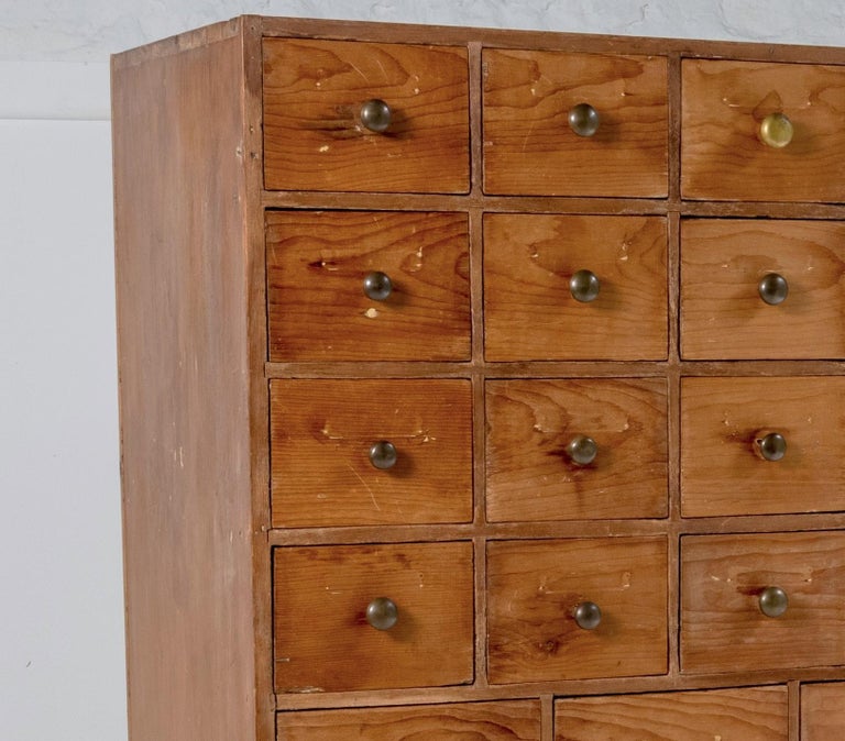 Large 19th Century Bank of 50 Haberdashery Drawer Storage Seed Merchant ...