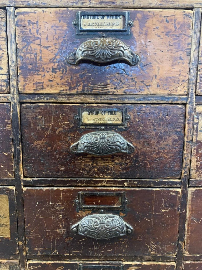 Large 19th Century Bank of Drawers For Sale at 1stDibs