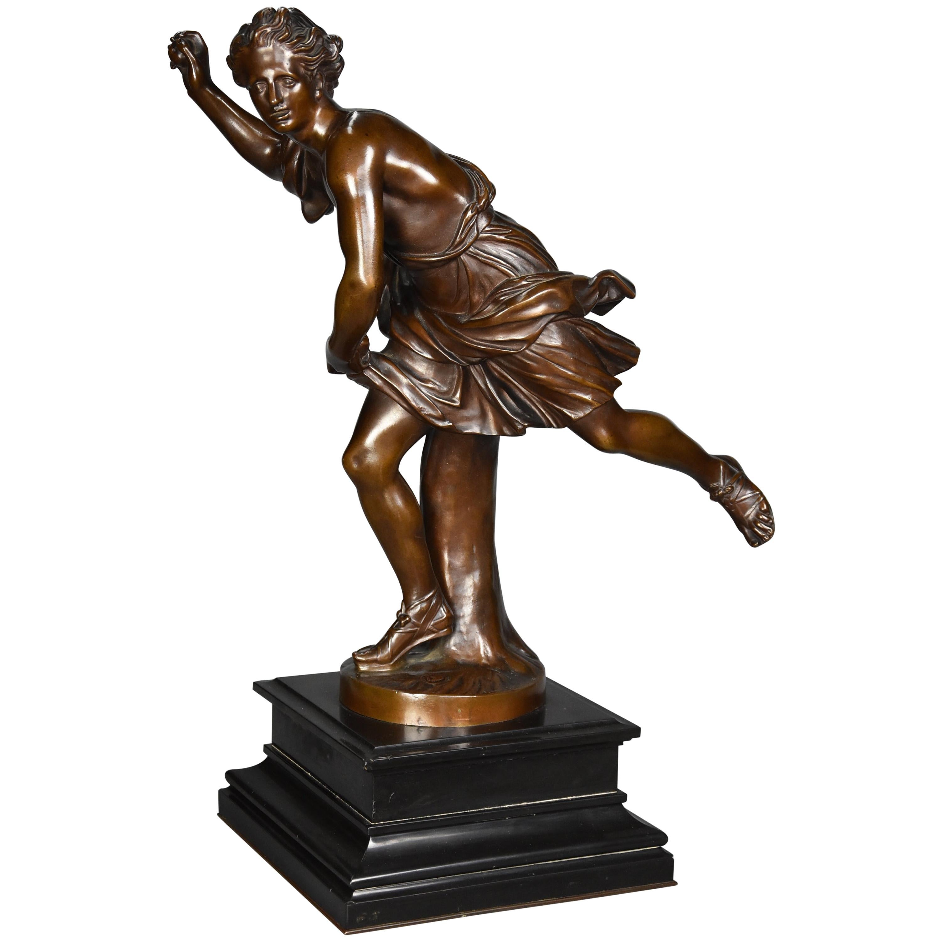 Large 19th Century Bronze Figure of ‘Hippomenes’ Signed ‘F.Barbedienne ...