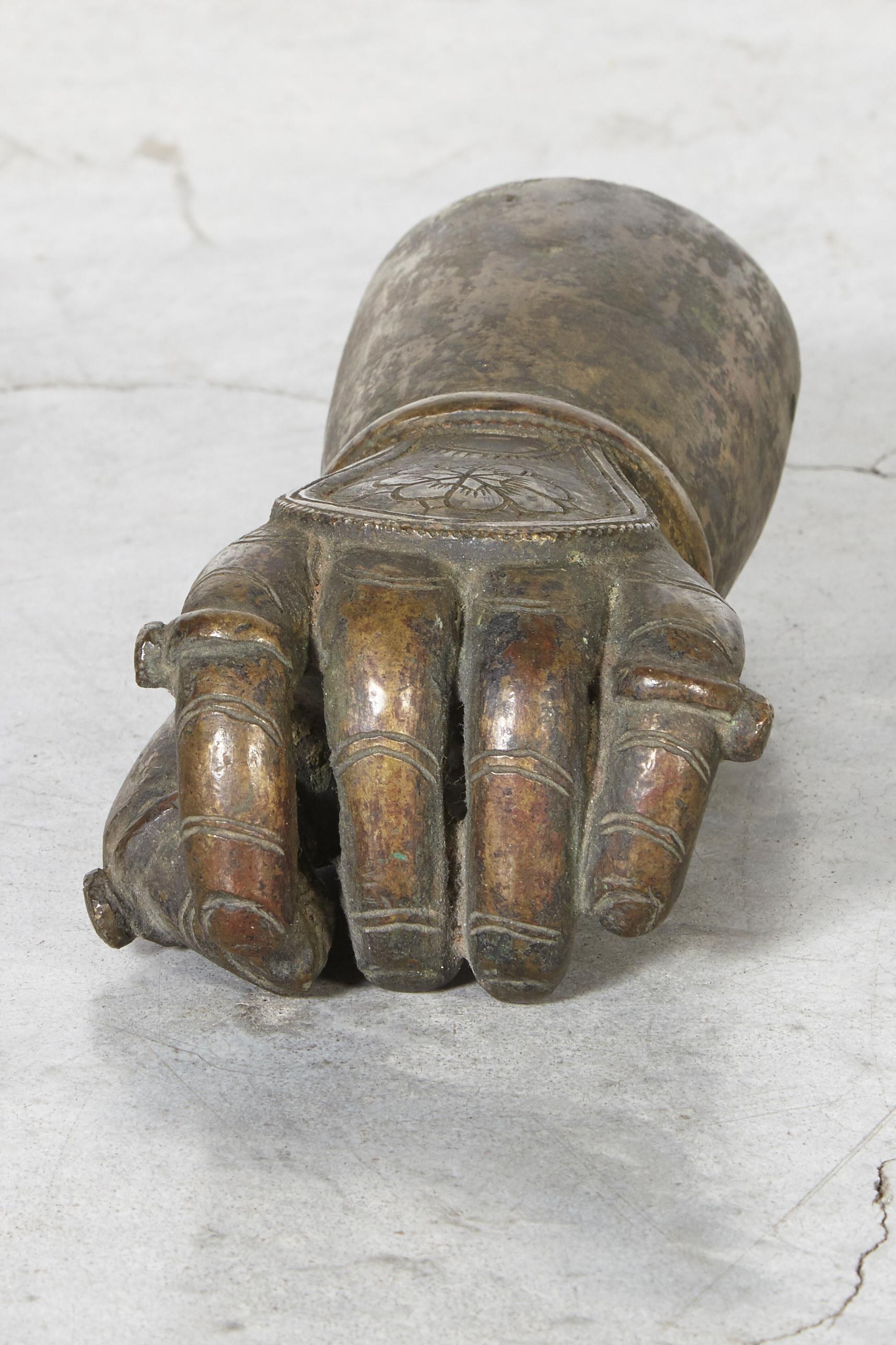 Large 19th Century Bronze Votive Hand From India at 1stDibs