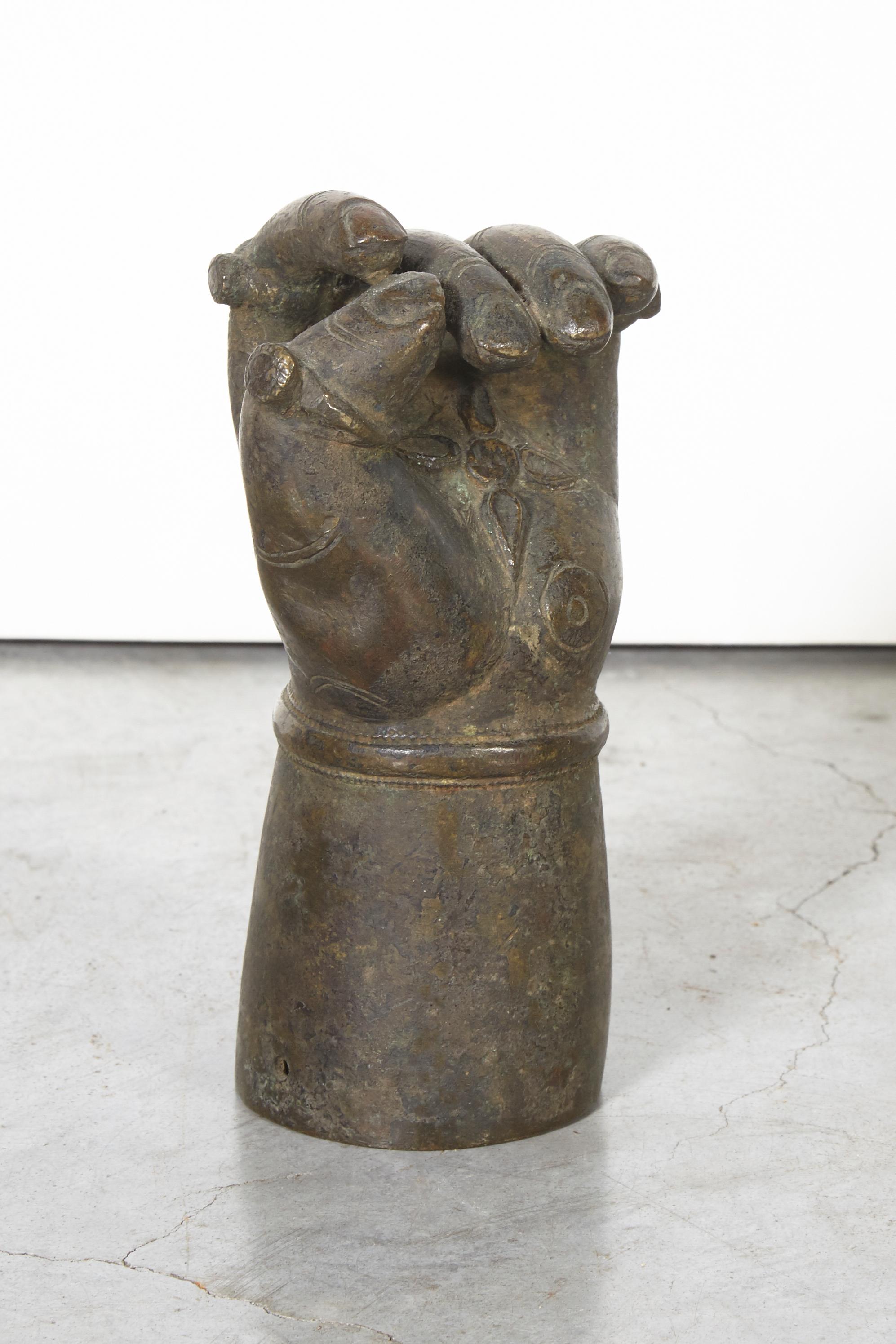 Large 19th Century Bronze Votive Hand From India at 1stDibs