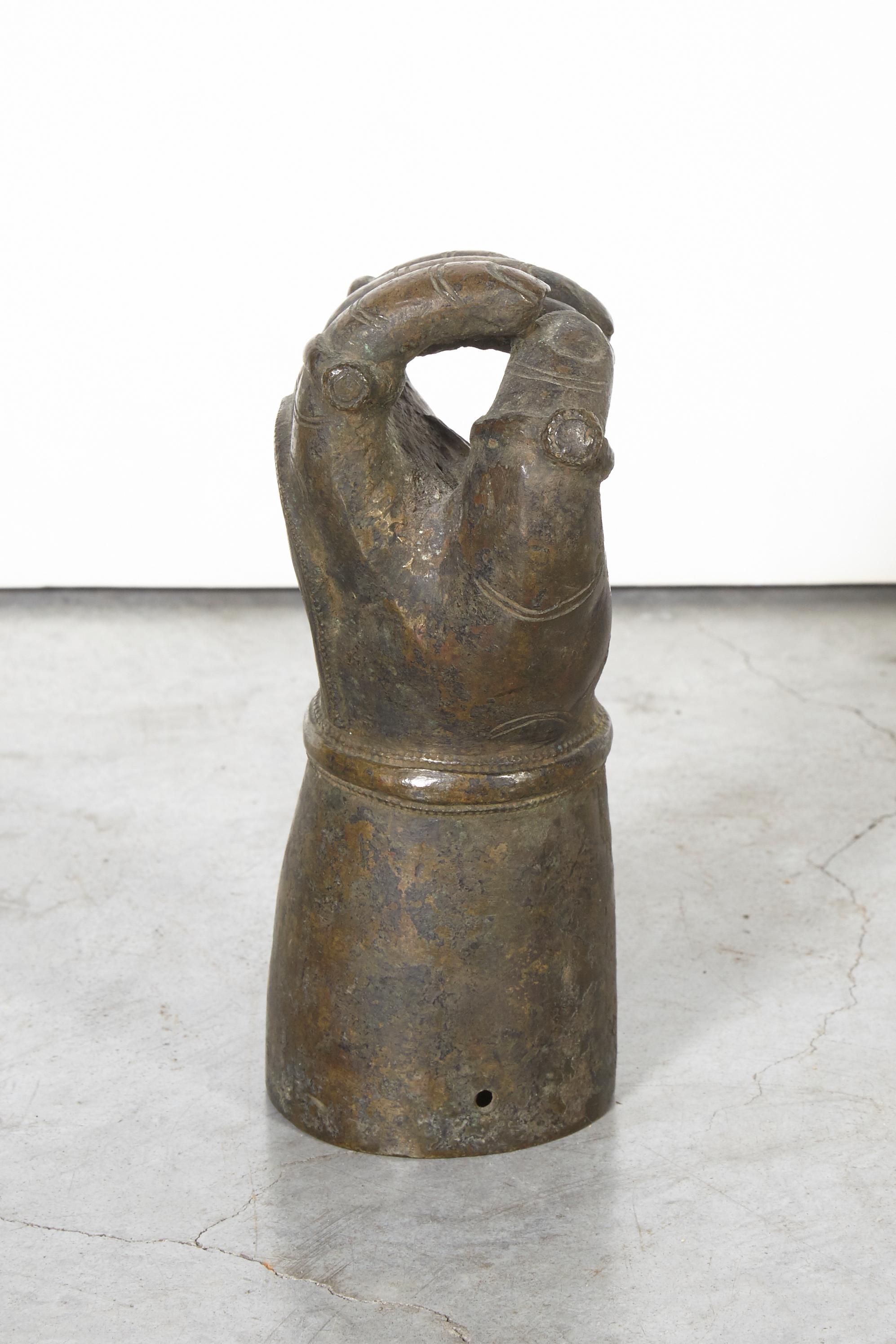 Large 19th Century Bronze Votive Hand From India at 1stDibs