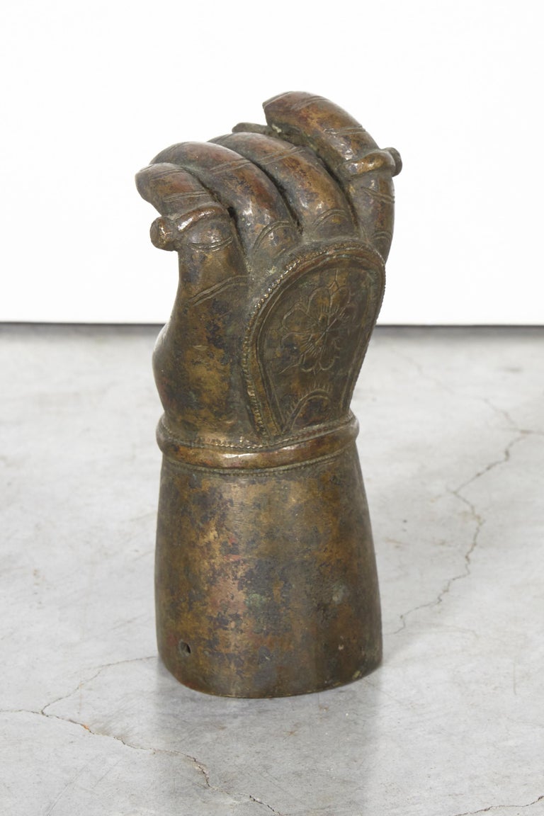 Large 19th Century Bronze Votive Hand From India at 1stdibs