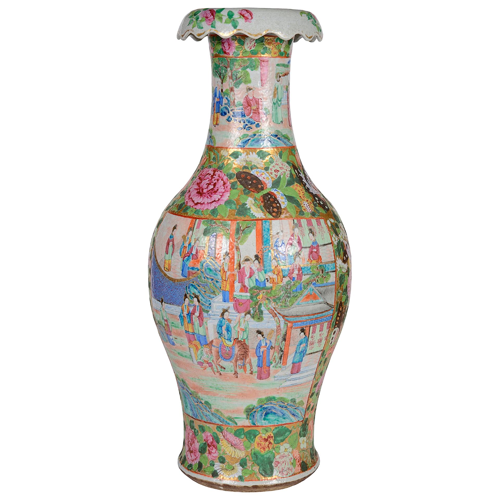 Chinese Rose Medallion Vases at 1stDibs
