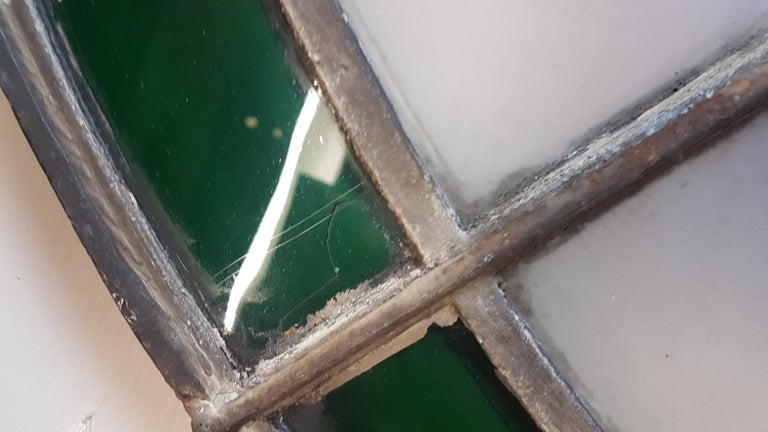 Large 19th Century Convex Stained Glass Window For Sale at 1stDibs ...