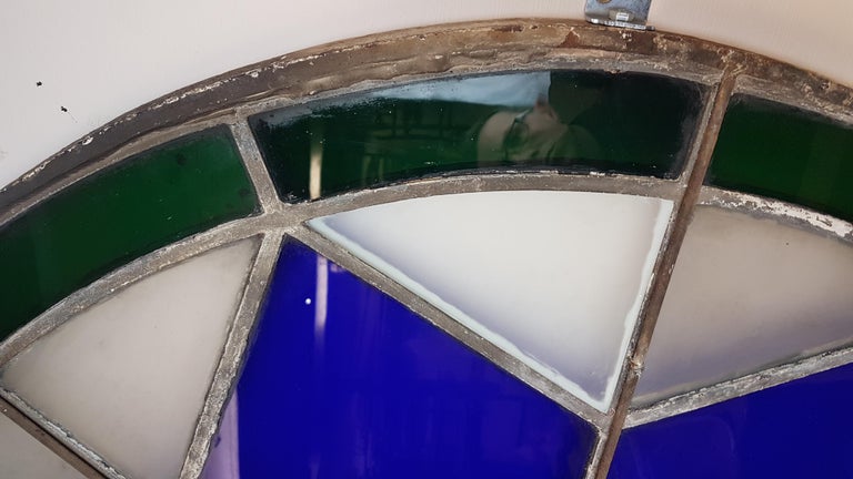 Large 19th Century Convex Stained Glass Window For Sale at 1stDibs ...