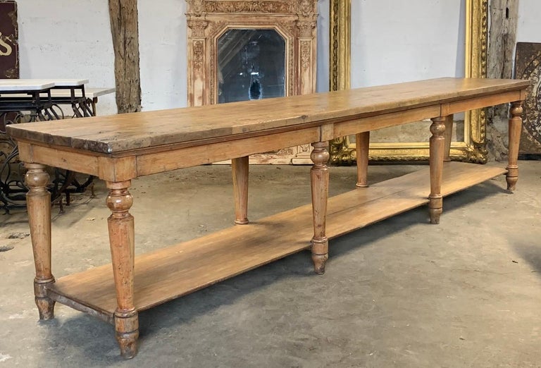 Large 19th Century Drapers Table For Sale at 1stDibs