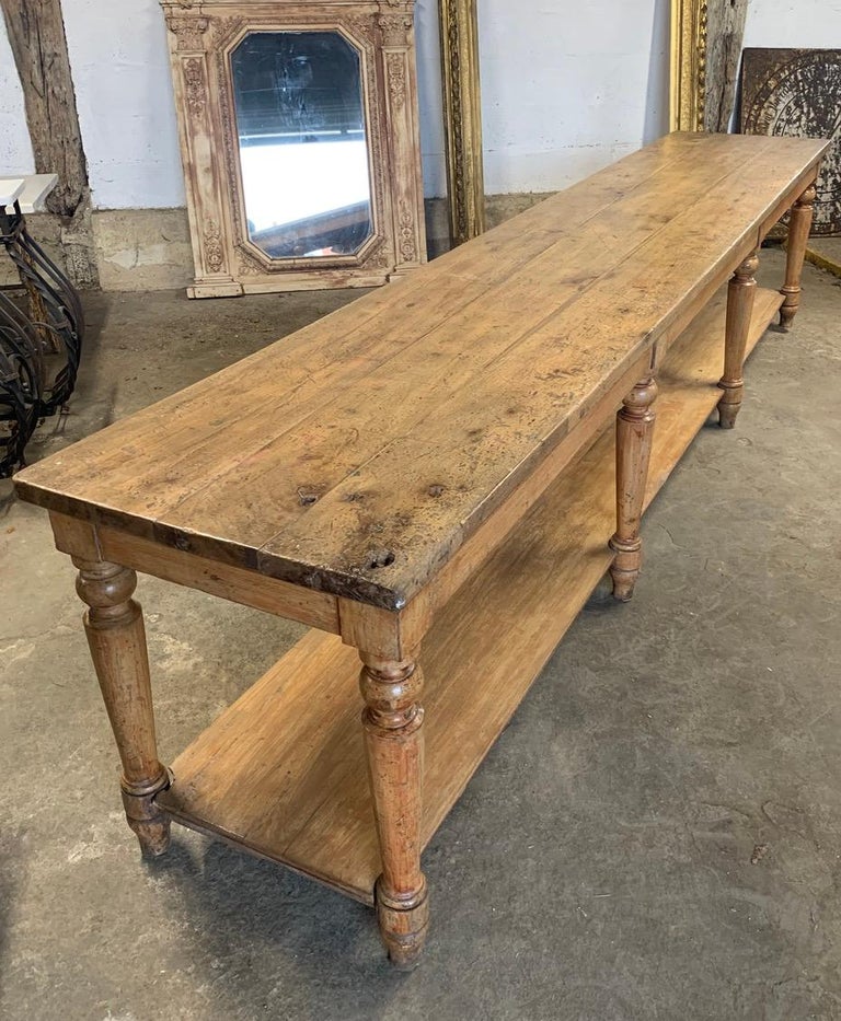 Large 19th Century Drapers Table For Sale at 1stDibs