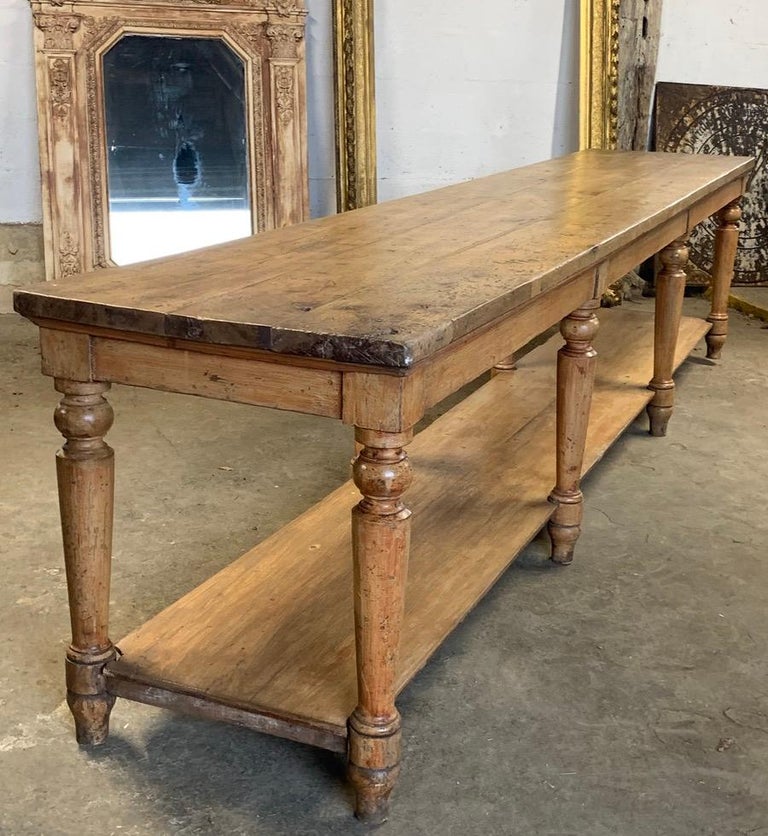 Large 19th Century Drapers Table For Sale at 1stDibs