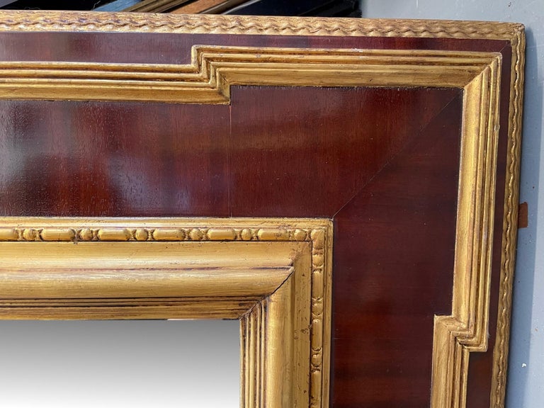Large 19th Century Dutch Baroque Style Ripple Frame Walnut Partial Gilt ...