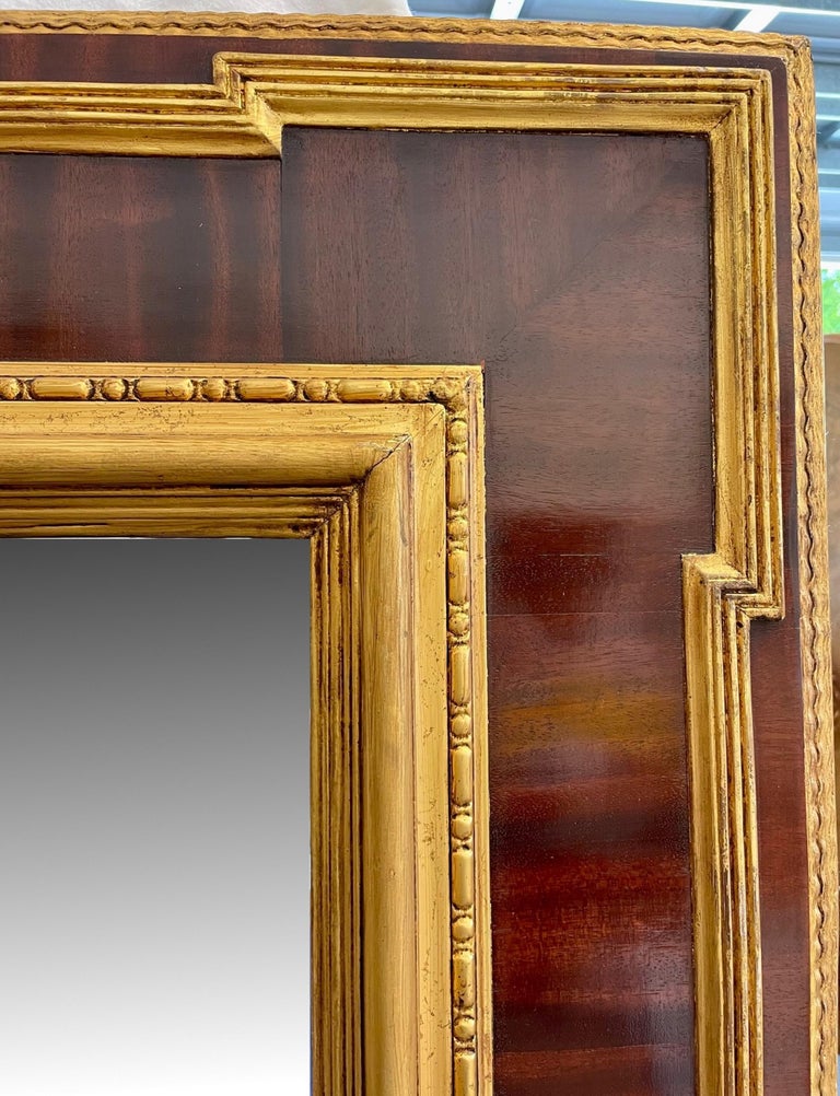 Large 19th Century Dutch Baroque Style Ripple Frame Walnut Partial Gilt ...