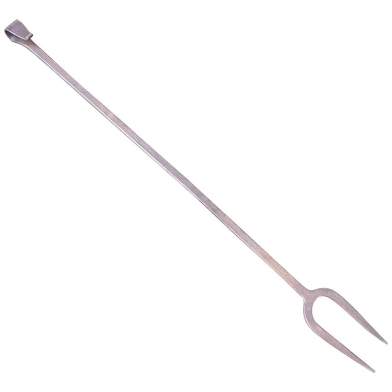 Large 19th Century English Fireplace Fork at 1stDibs