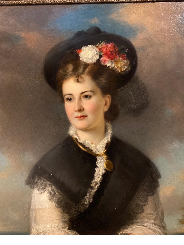 Large 19th Century English Full Length Portrait by Samuel Barry Godbold ...