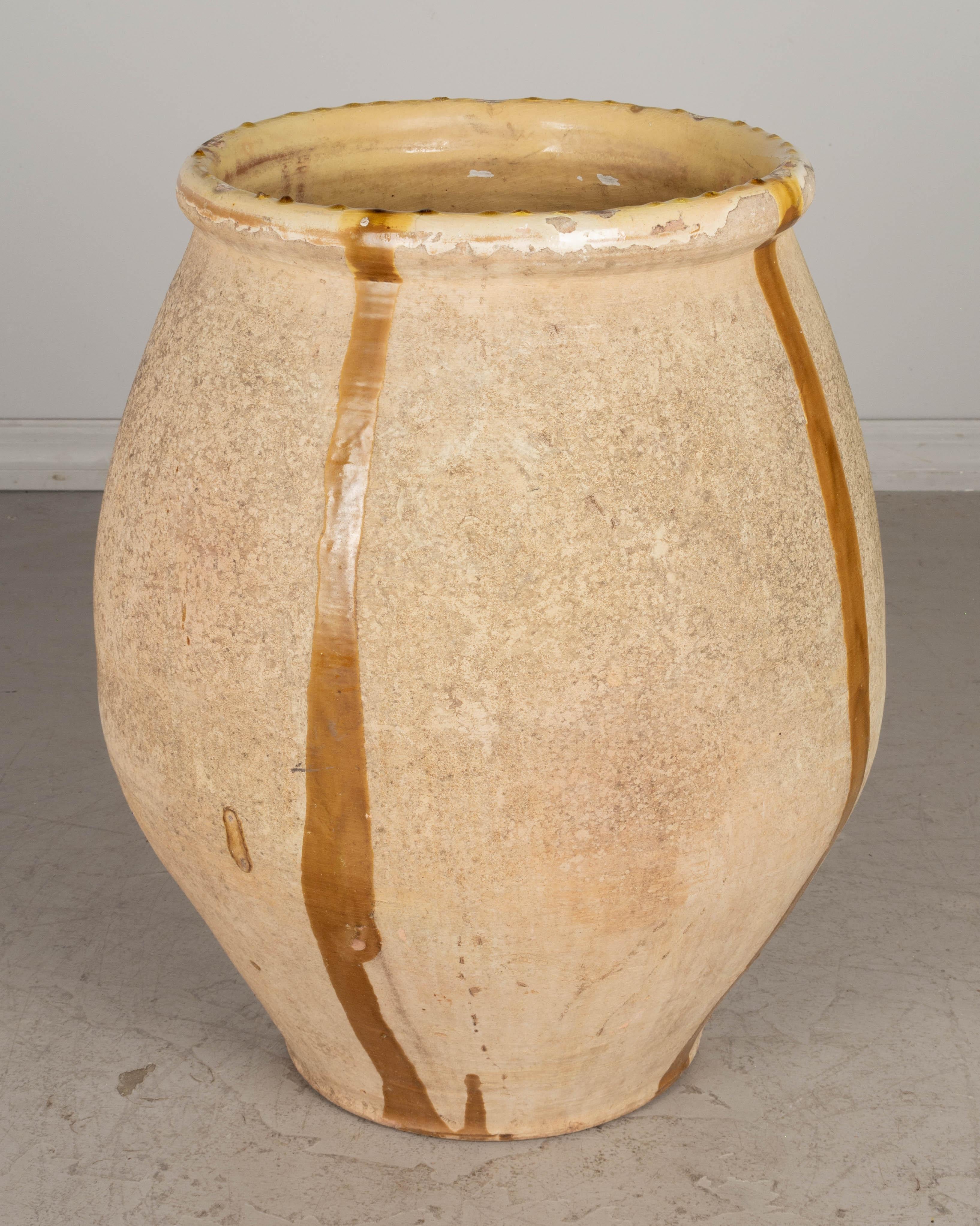Large 19th Century French Biot Pottery Jar or Planter For Sale at 1stDibs