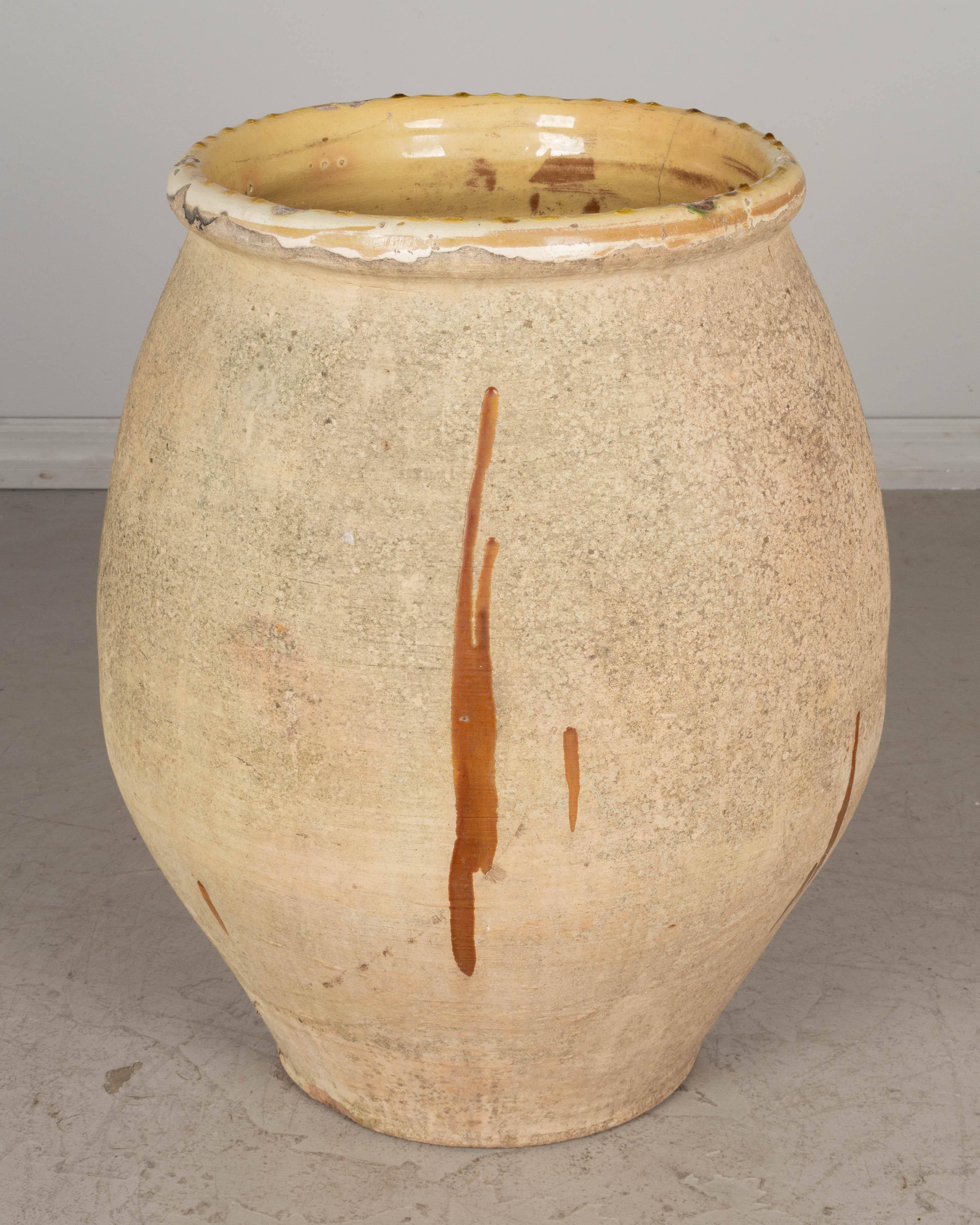 Large 19th Century French Biot Pottery Jar or Planter For Sale at 1stDibs